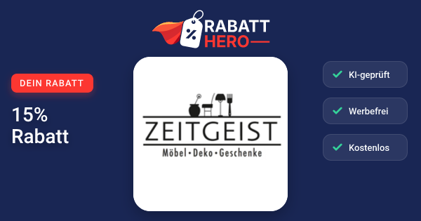 Zeitgeist Rabattcode & Gutschein – 15% Rabatt – Mai 2026